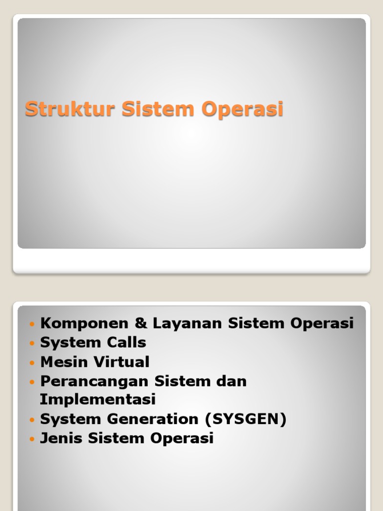 3.struktur Sistem Operasi | PDF