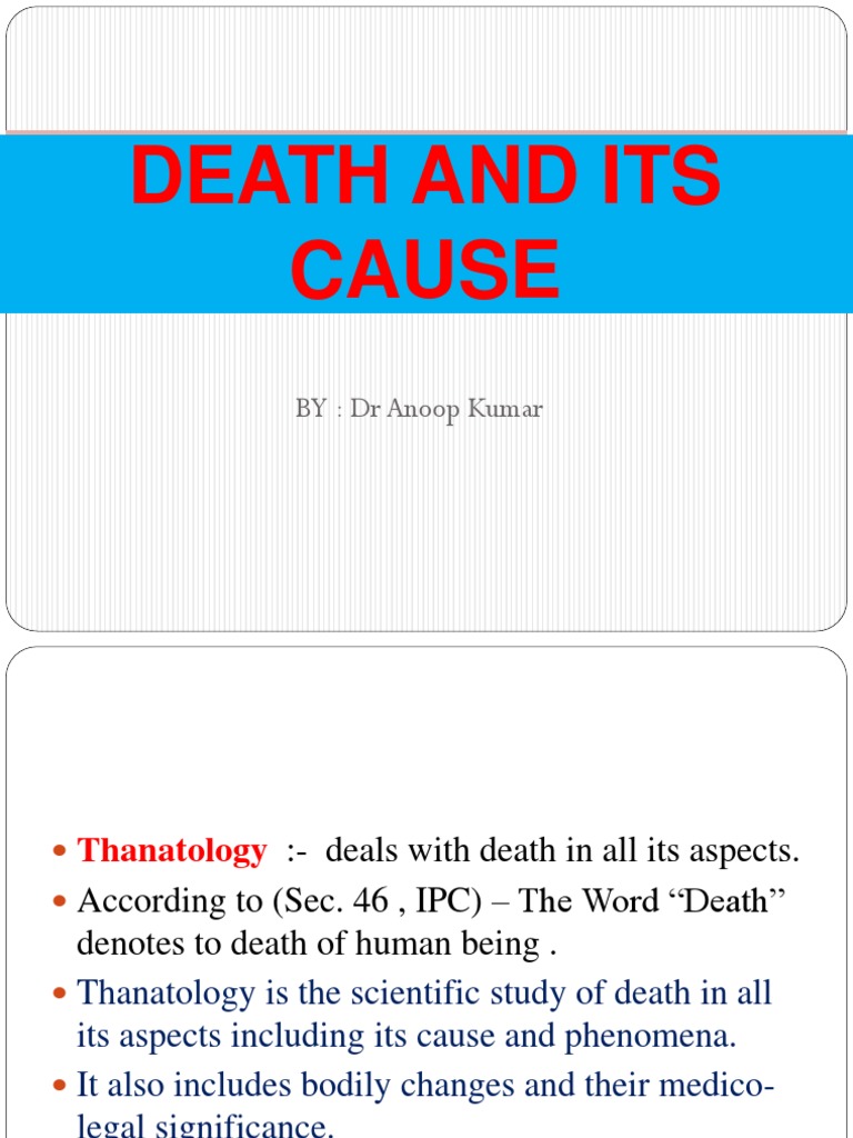 Death and Its Cause | PDF | Hypoxia (Medical) | Death