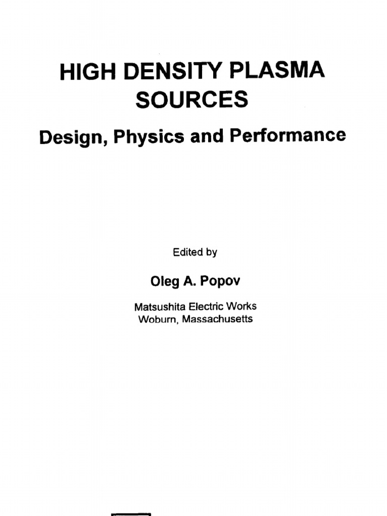 High Density Plasma Sources Popov | PDF | Thin Film | Semiconductors