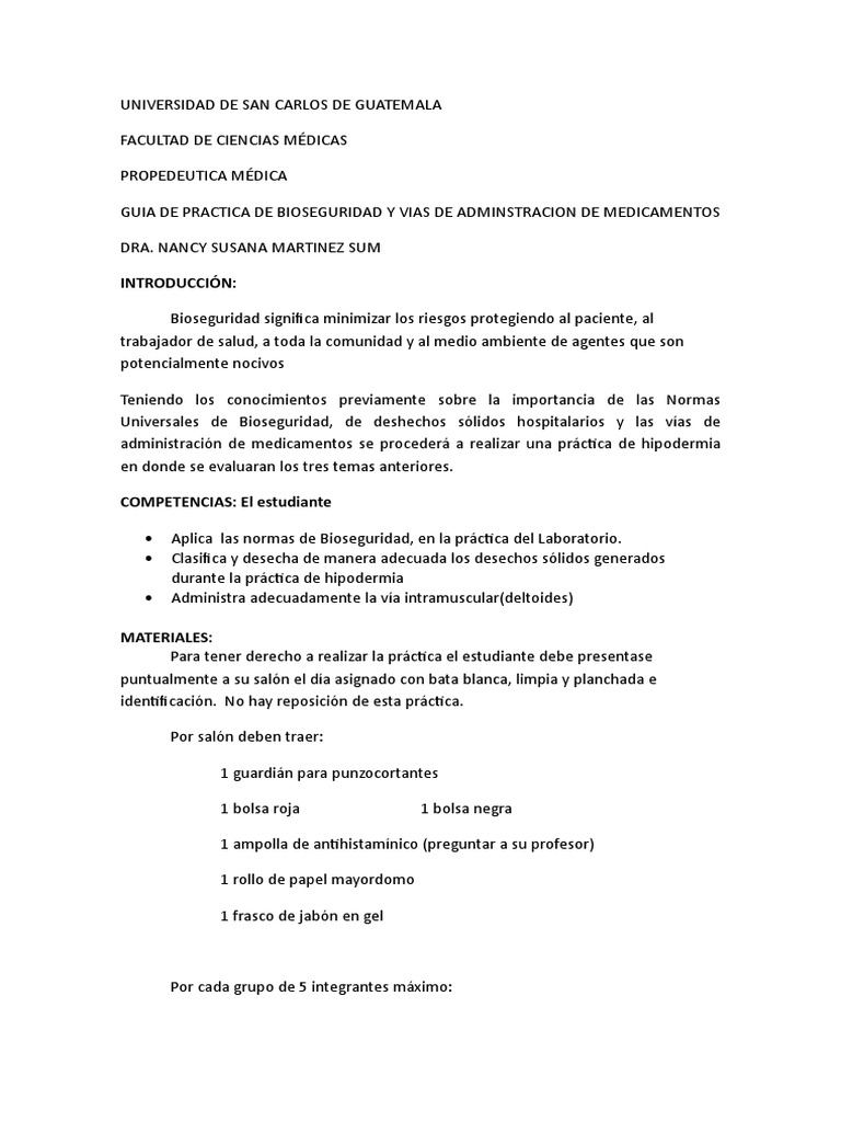 Guia Hipodermia | PDF | Medicina | Medicina CLINICA