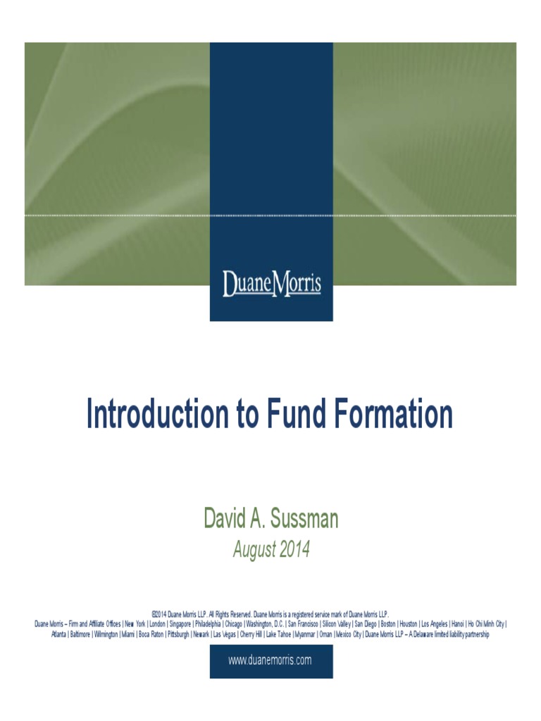 Introduction To Fund Formation | PDF | Limited Partnership | Securities ...