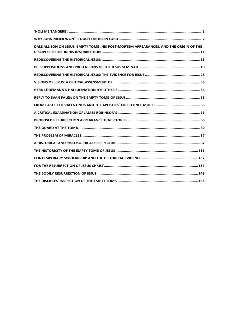 Historical Jesus Pdf Resurrection Of Jesus Miracle