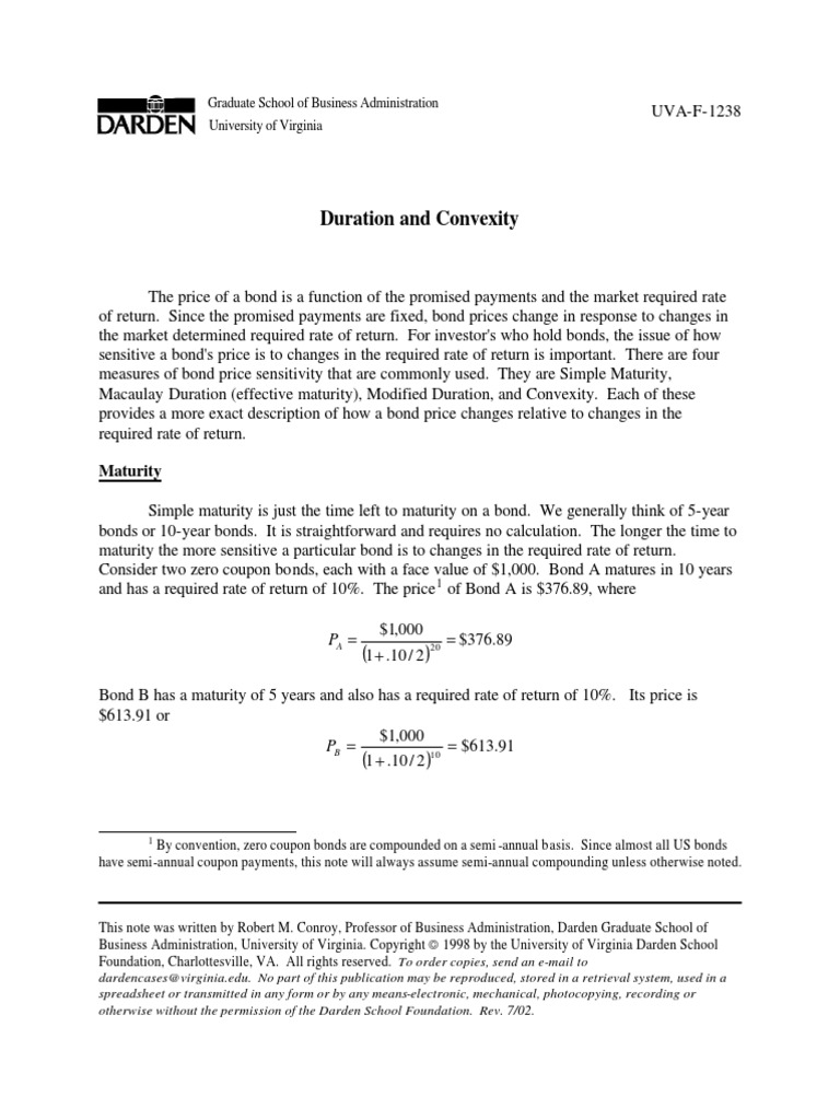 Convexity Calculation For Semi Annual Bonds Pdf Pdf Bond Duration