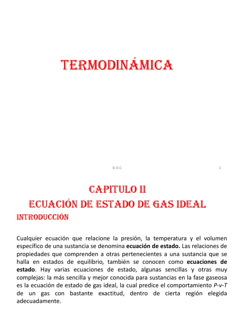 Clase 5 - Termodinámica | PDF | Gases | Masa