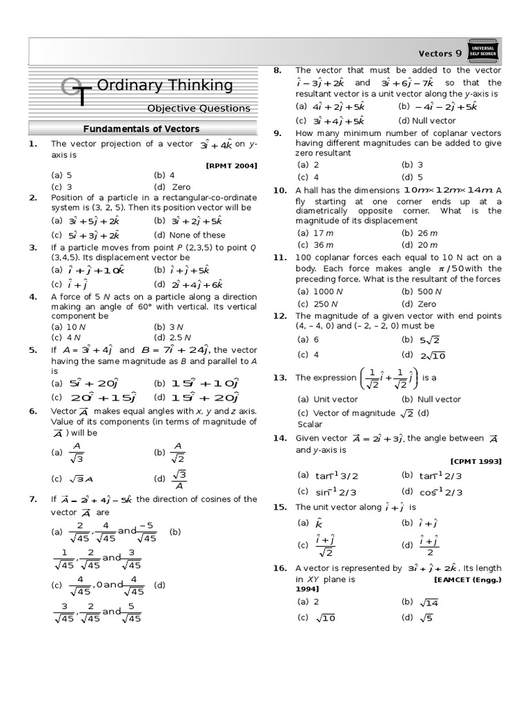 VECTORS FUNDAMENTALS | PDF | Euclidean Vector | Norm (Mathematics)
