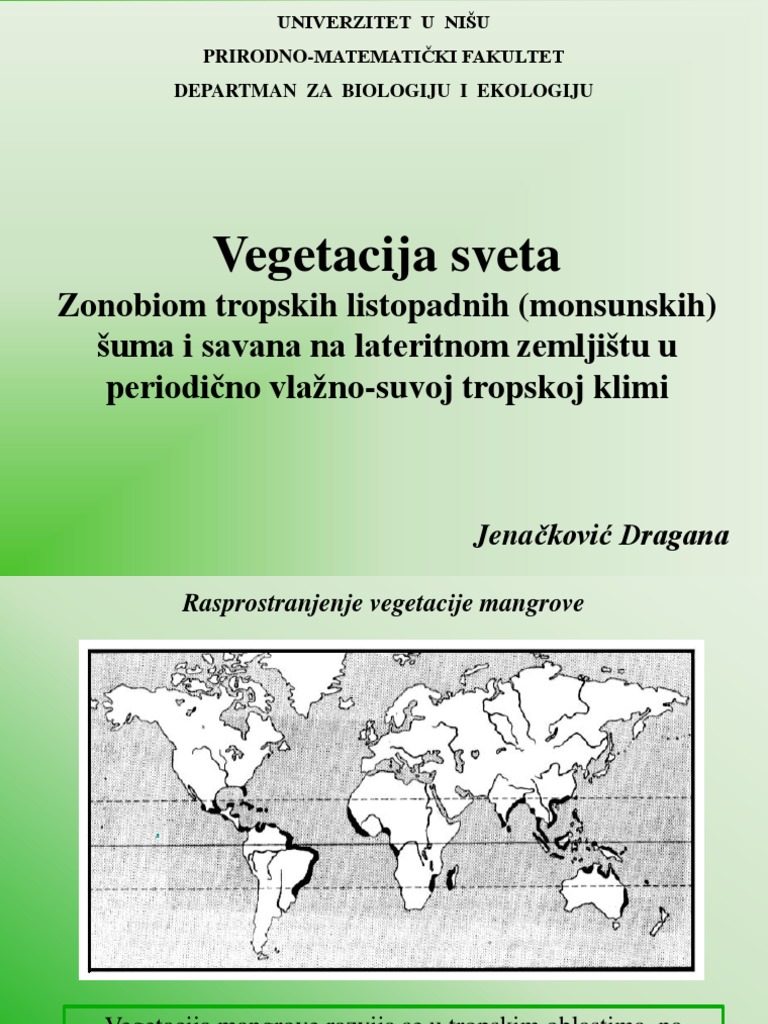 Vezba 5 - Monsunske Sume I Savane | PDF