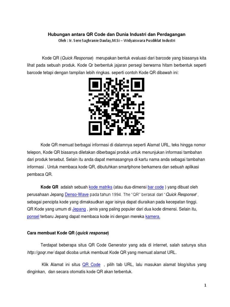 Apa Itu QR Code | PDF