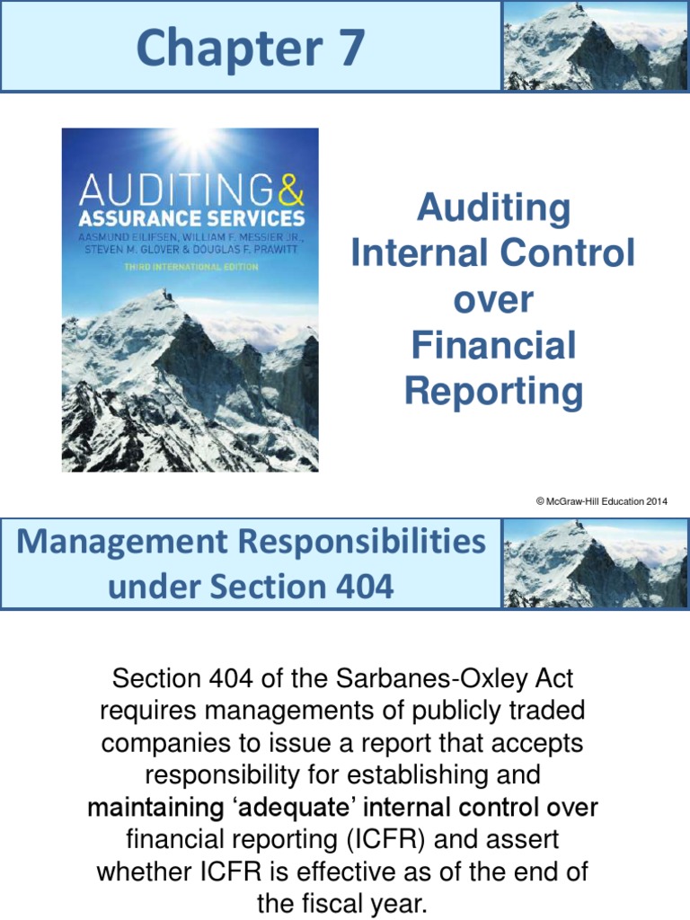Auditing Internal Control Over Financial Reporting: © Mcgraw-Hill Education 2014 | PDF ...