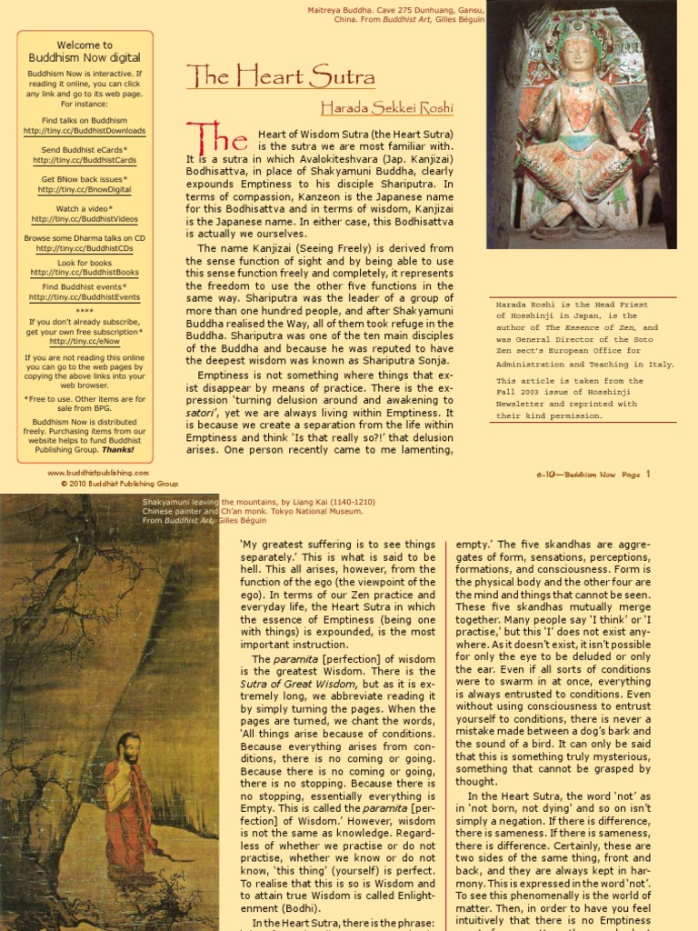 Heart Sutra Pdf śūnyatā Bodhisattva