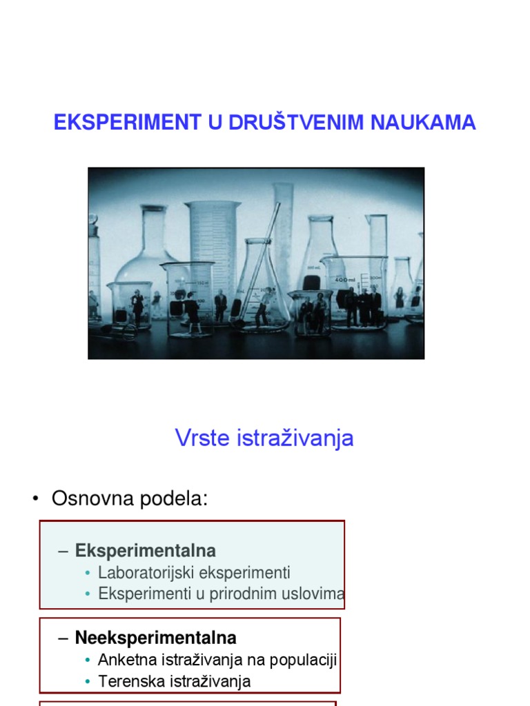 P2 Vrste Istrazivanja Eksperiment | PDF