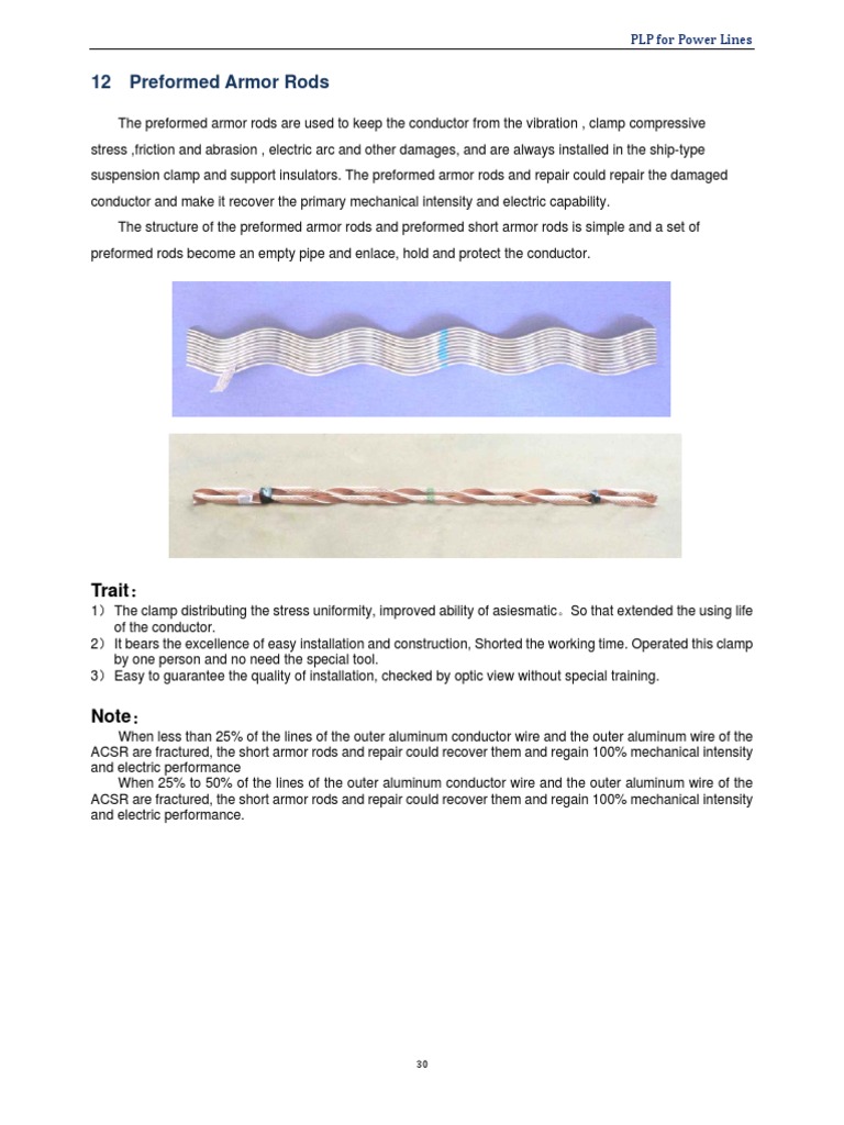 FYH Series Preformed Armor Rod | PDF | Optical Fiber | Electrical Conductor