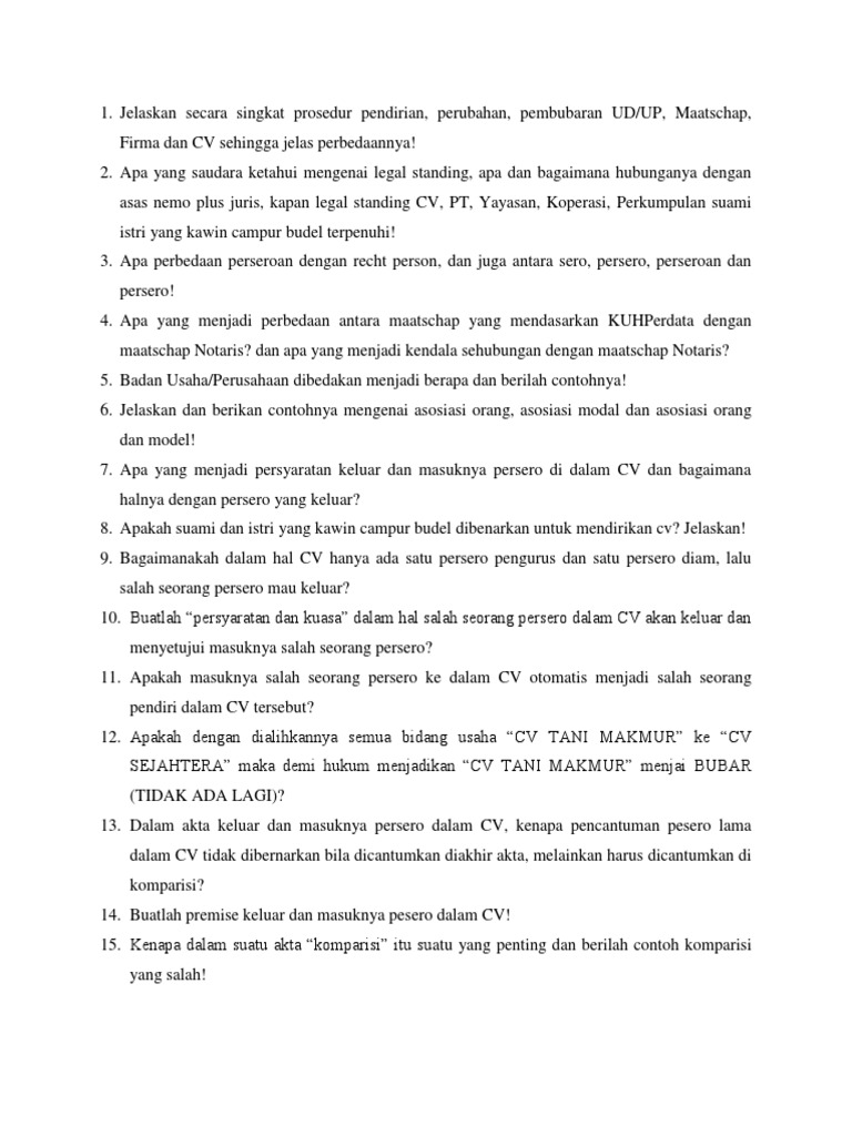 Hukum Perusahaan | PDF