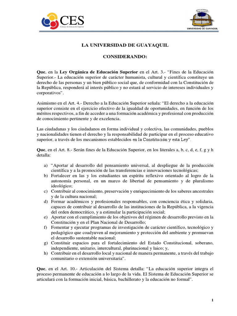 Reglamento Aval Académico UG PDF | PDF | Science | Universidad