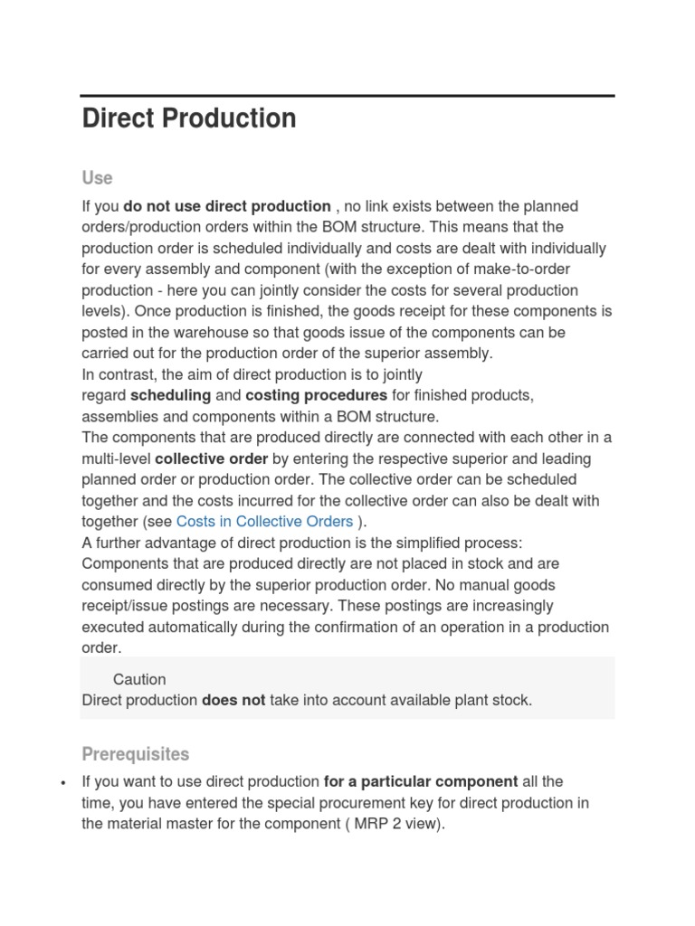 Direct Production | PDF | Procurement | Accountability