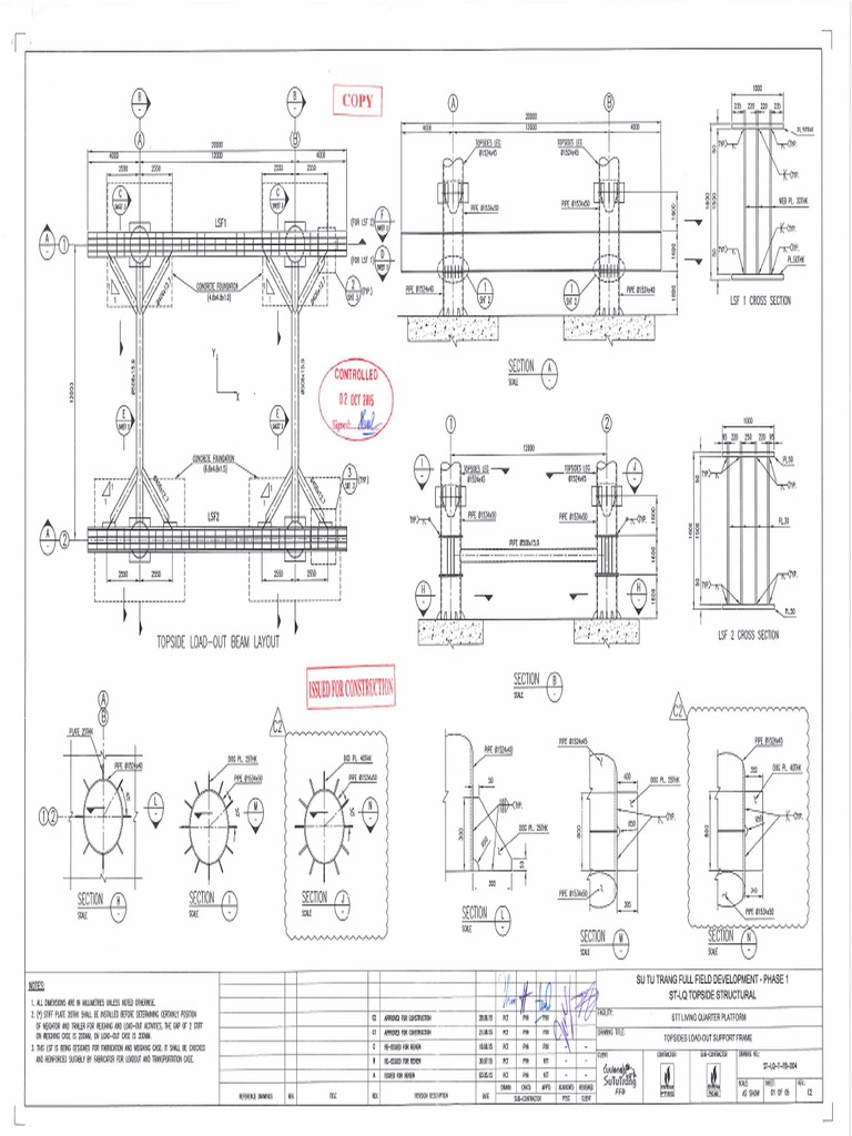 Topside Loadout Support Frame (Sht 1 of 5)
