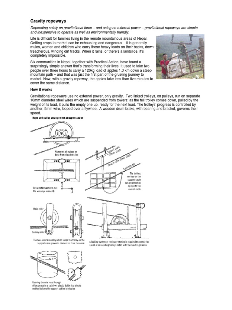 Gravity Ropeway | PDF | Gravity | Transport