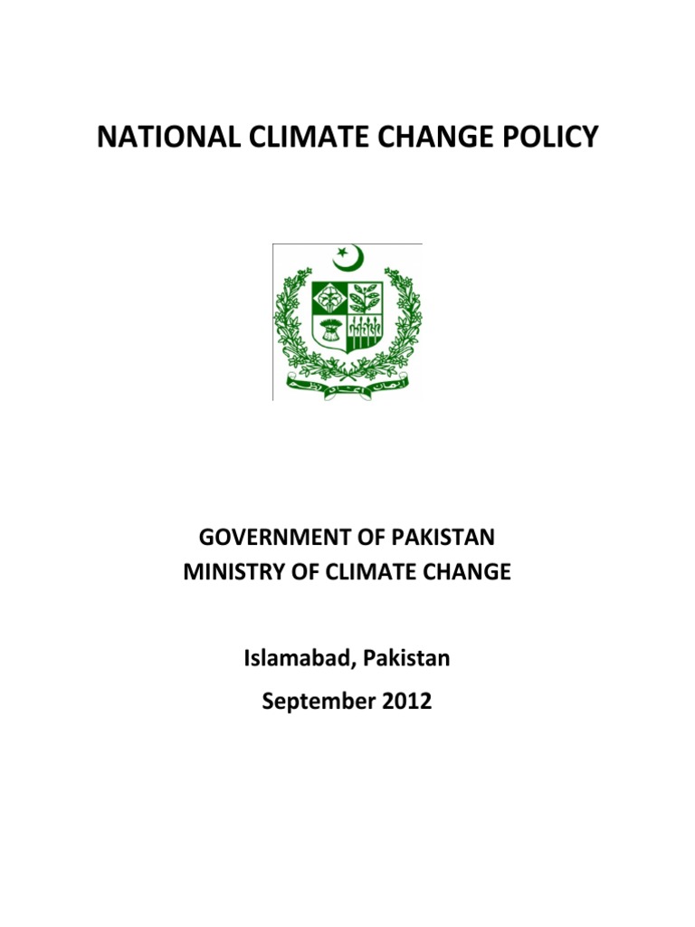 Pakistan National Climate Change Policy | PDF | Water Resources | Wetland