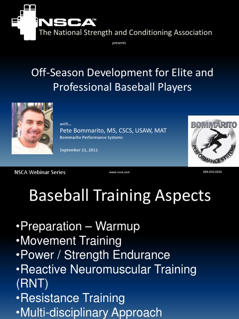 Off-Season Training Strategies for Elite Baseball Players: A Multi ...
