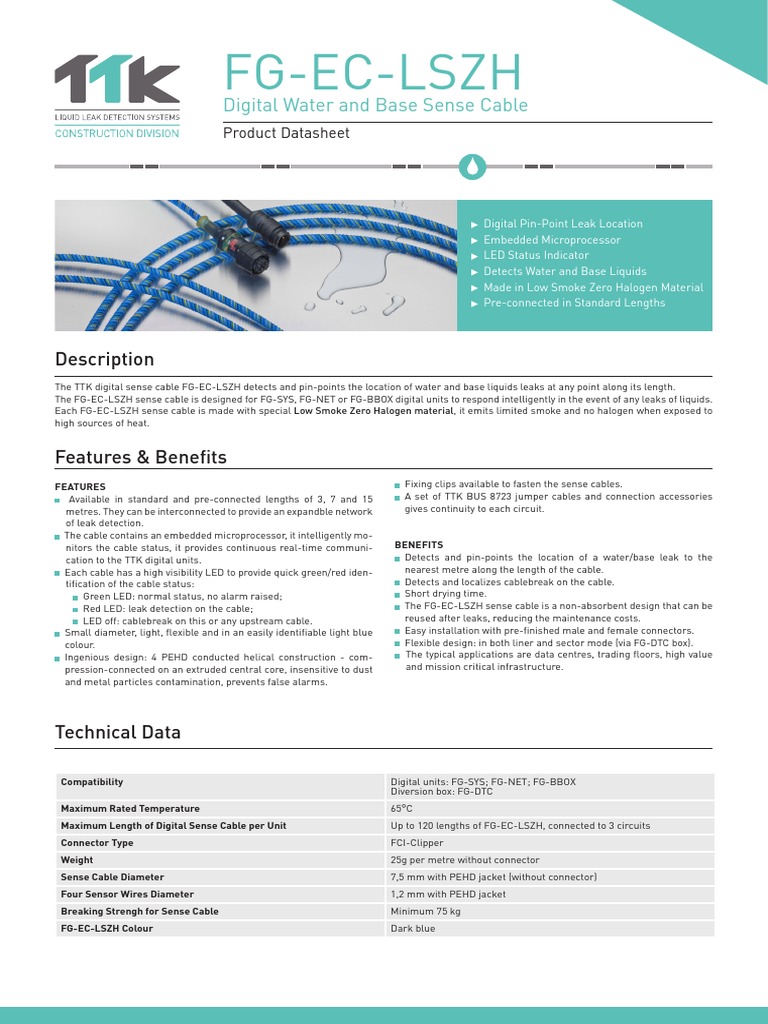 FG Ec en LSZH v1.4.1 | PDF | Smoke | Electrical Connector