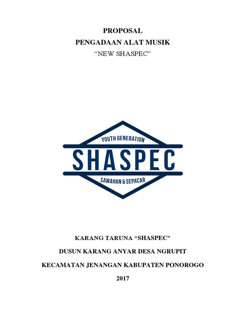 Proposal Dana Alat Musik Shaspec | PDF
