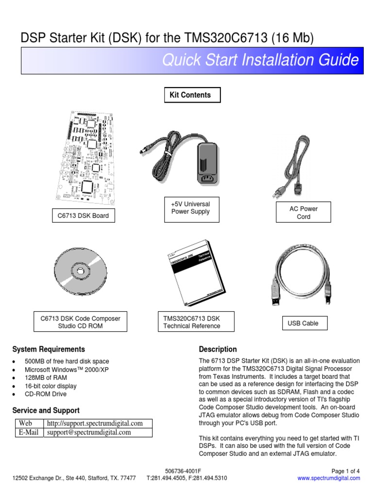 6713 DSK Quickstartguide PDF | PDF | Usb | Personal Computers