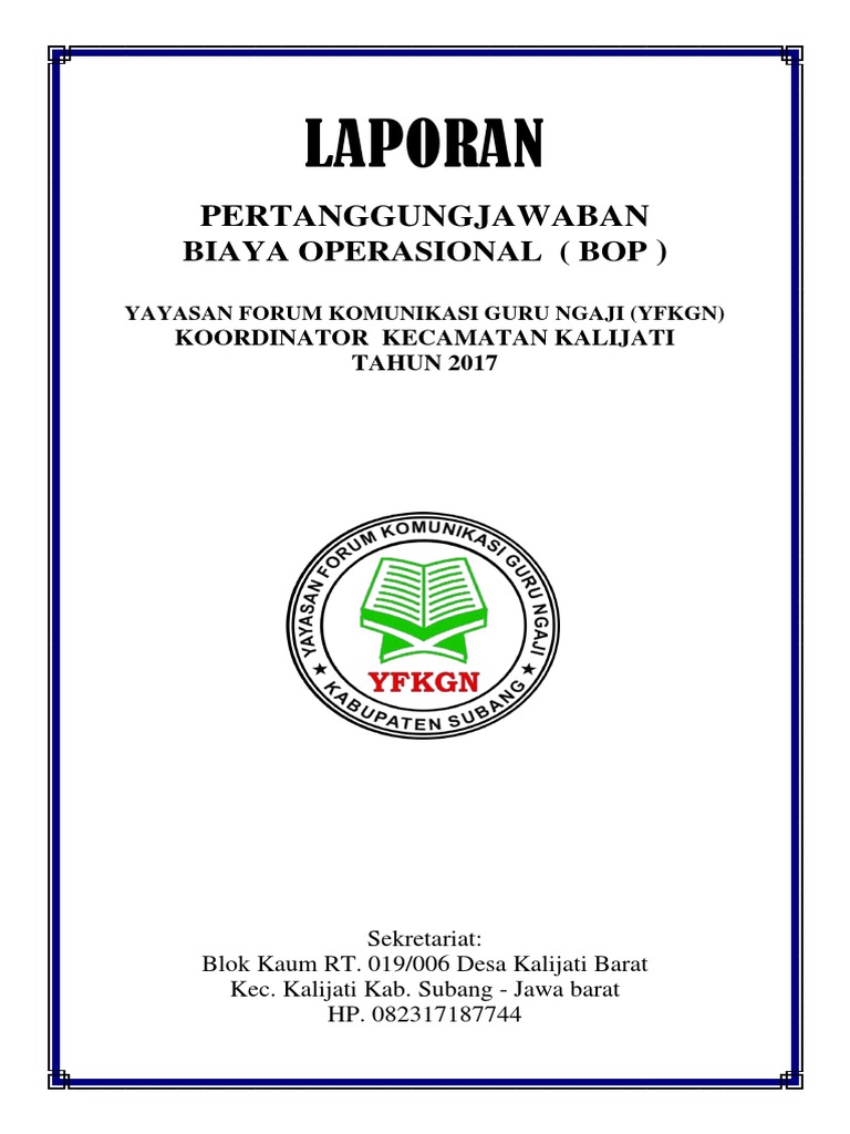 Laporan Bop Yfkgn | PDF