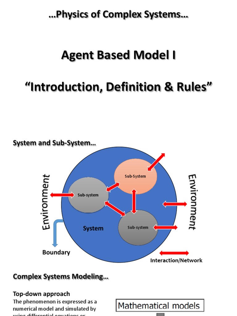 Materi Kuliah - Agent Based Model I | PDF | Agent Based Model | System