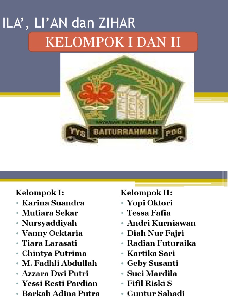 ILA', LI'AN Dan ZIHAR | PDF