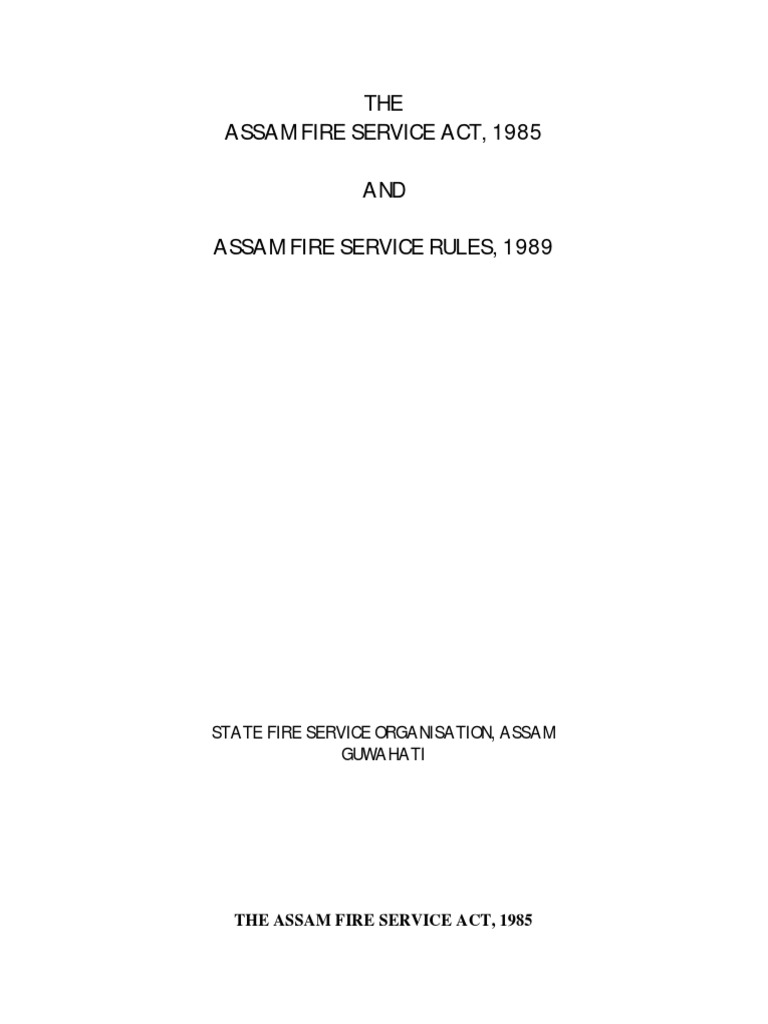 Assam Fire Service Acts | PDF | Fine (Penalty) | Arbitral Tribunal