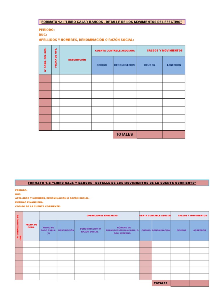 Formatos Sunat | Descargar gratis PDF | Contabilidad | Bancos