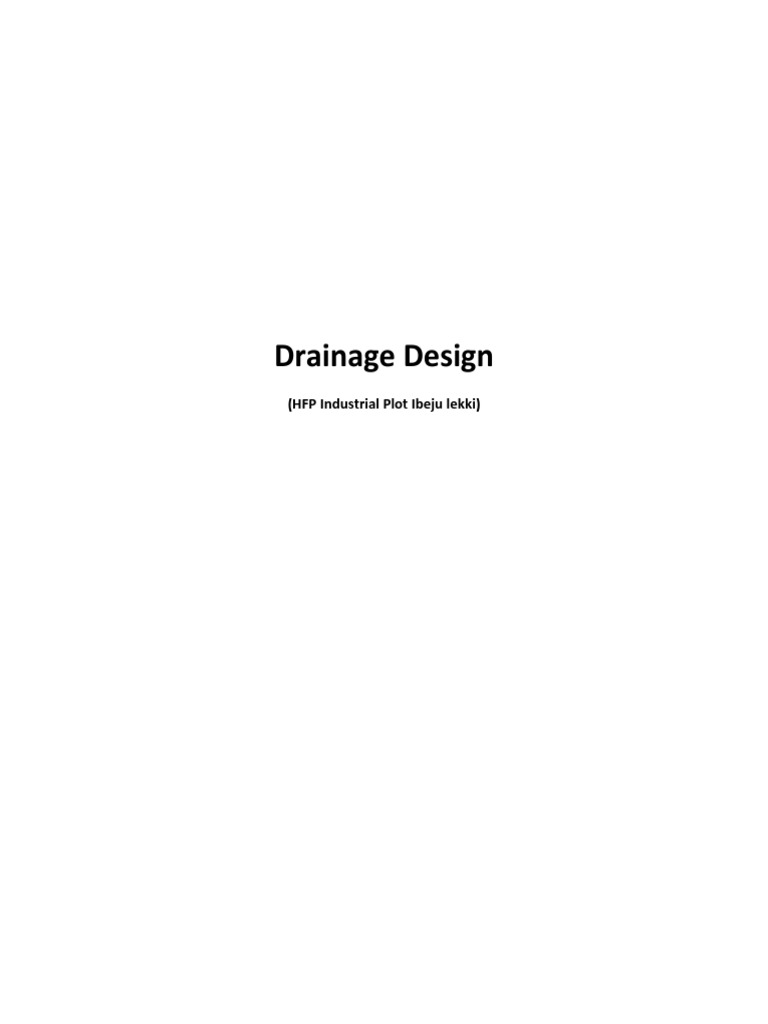Industrial Plot Drainage Design | PDF | Surface Runoff | Flood