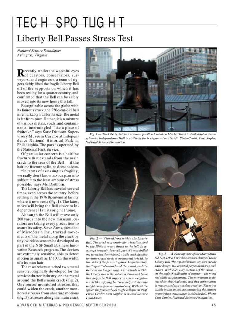 Liberty Bell Stress Test Confirms Safe Move | PDF | Fracture