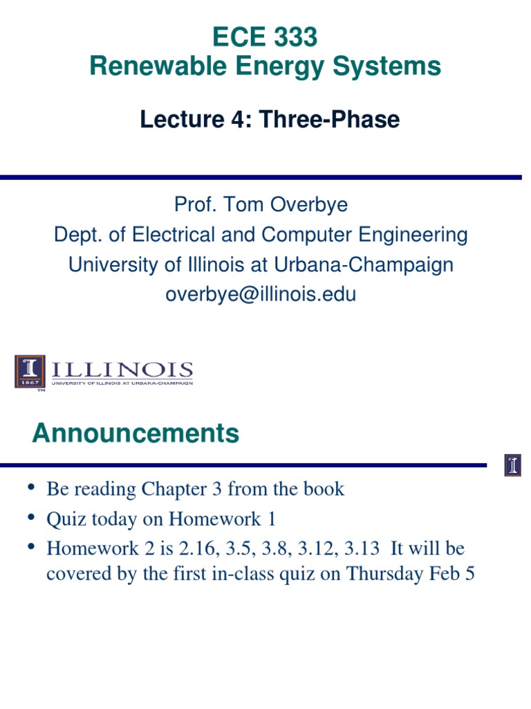 Three-Phase Power Systems: An Introduction to Balanced Three-Phase ...