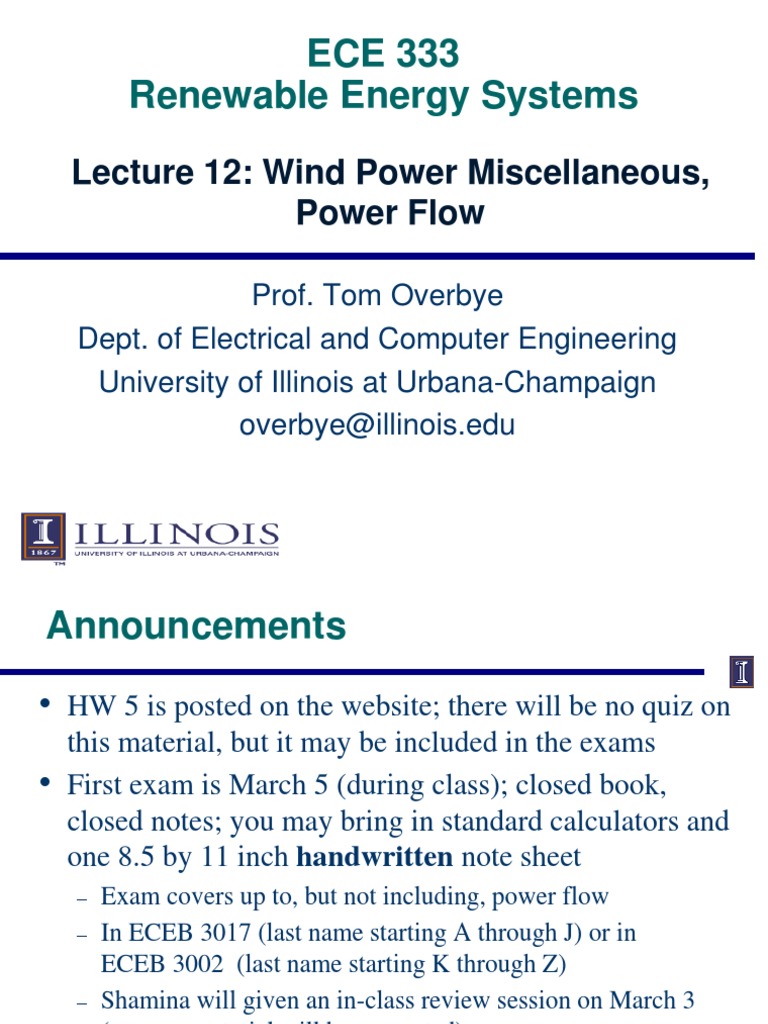 ECE333 Renewable Energy Systems 2015 Lect12 | PDF | Wind Power | Offshore Wind Power