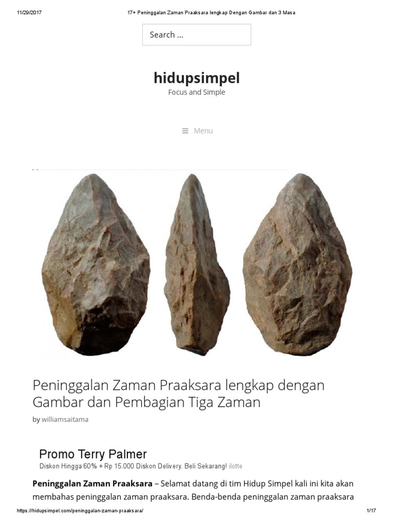 17+ Peninggalan Zaman Praaksara Lengkap Dengan Gambar Dan 3 Masa | PDF