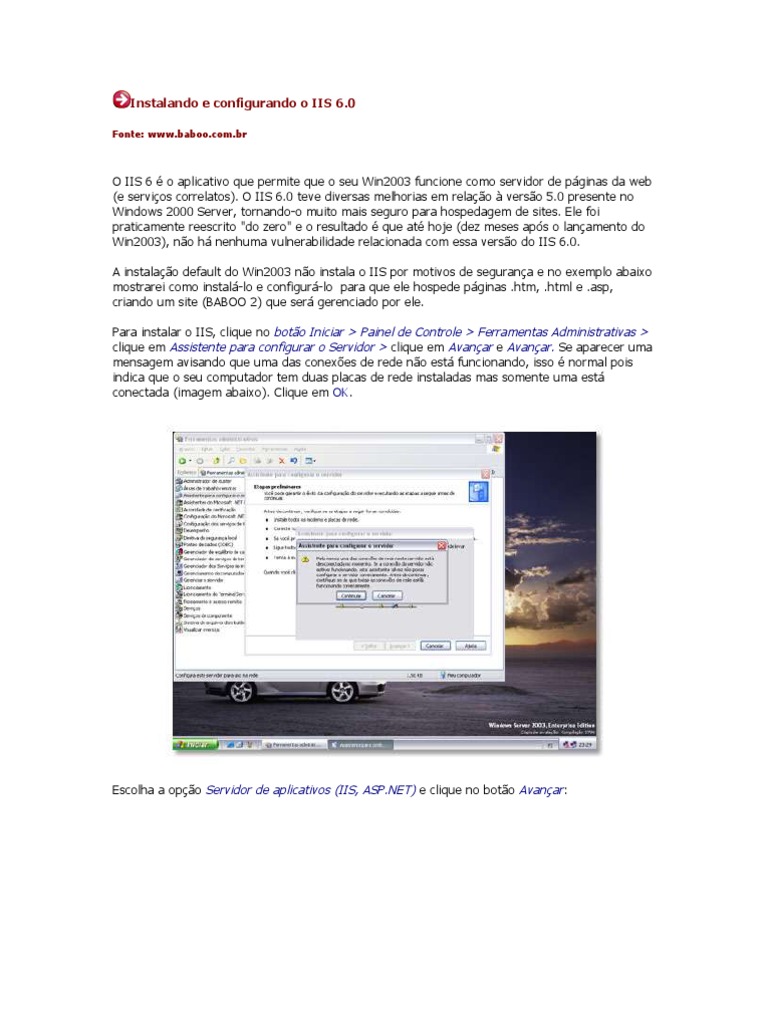Artigo - HTTP - Windows Instalando e Configurando o IIS 6 PDF | PDF ...