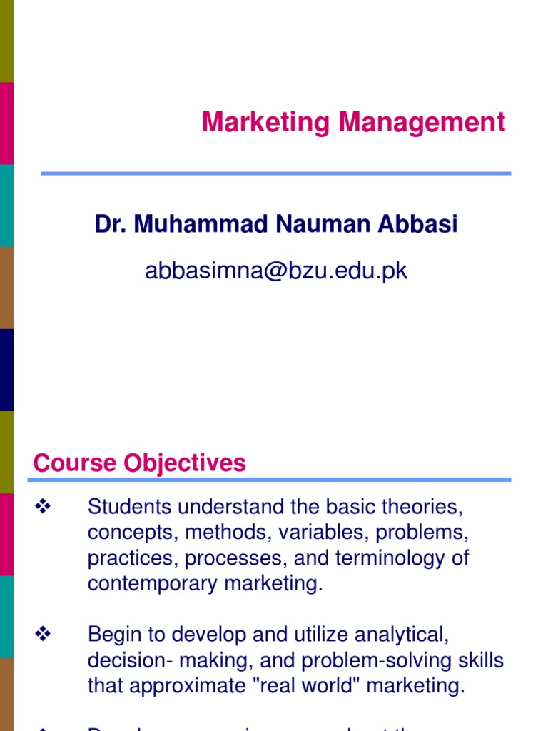 Chapter - 1 Marketing Management | PDF | Promotion (Marketing) | Brand