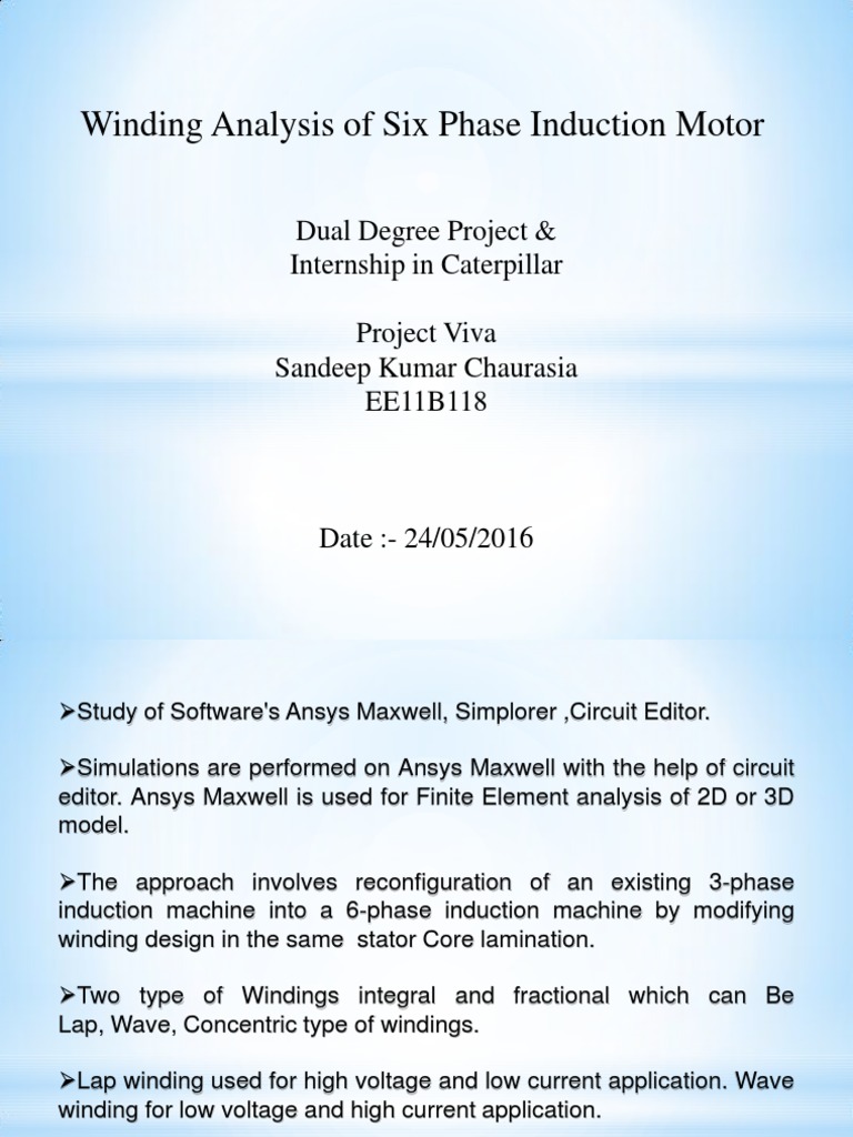 Winding Analysis of 6 Phase Induction Motor | PDF | Electromagnetic Induction | Finite Element ...