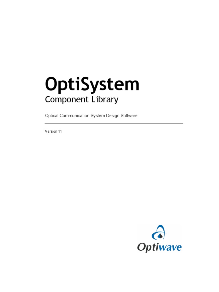 OptiSystem Component Library PDF | PDF | Transmission Line | Low Pass ...