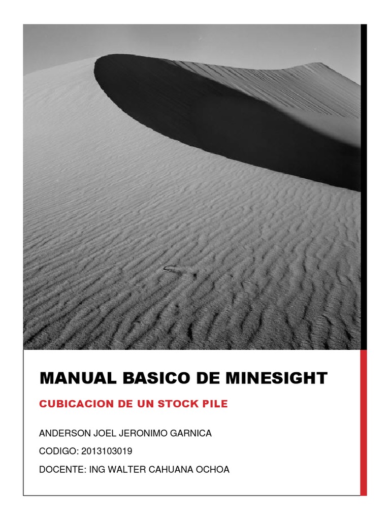 Manual Basico de Minesight PDF | PDF | Point and Click | Archivo de computadora