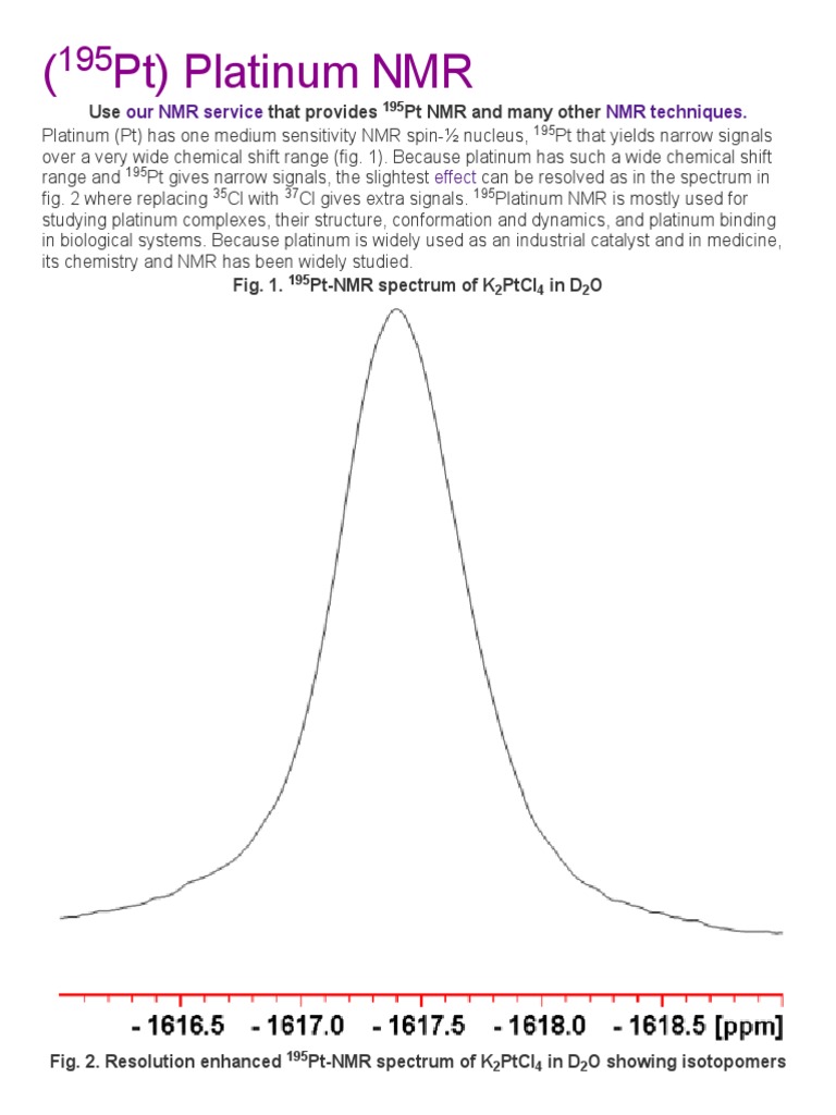 (195Pt) Platinum | PDF | Nuclear Magnetic Resonance | Platinum