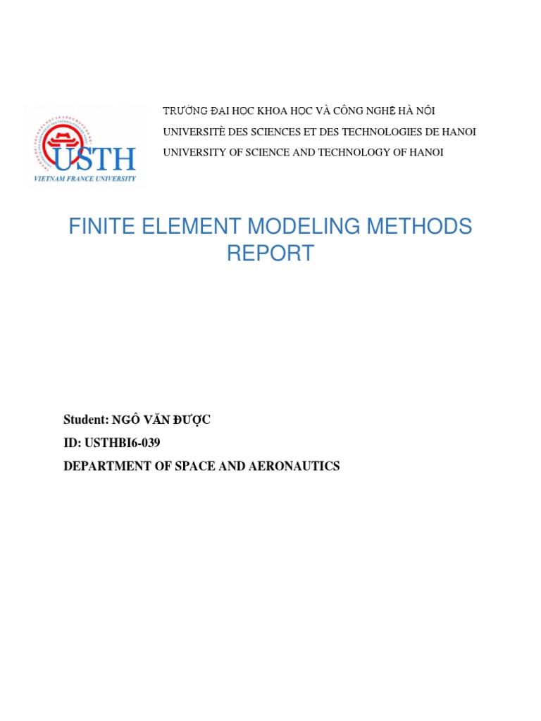 FEM Report NgoVanDuoc 039 | PDF | Matrix (Mathematics) | Finite Element ...