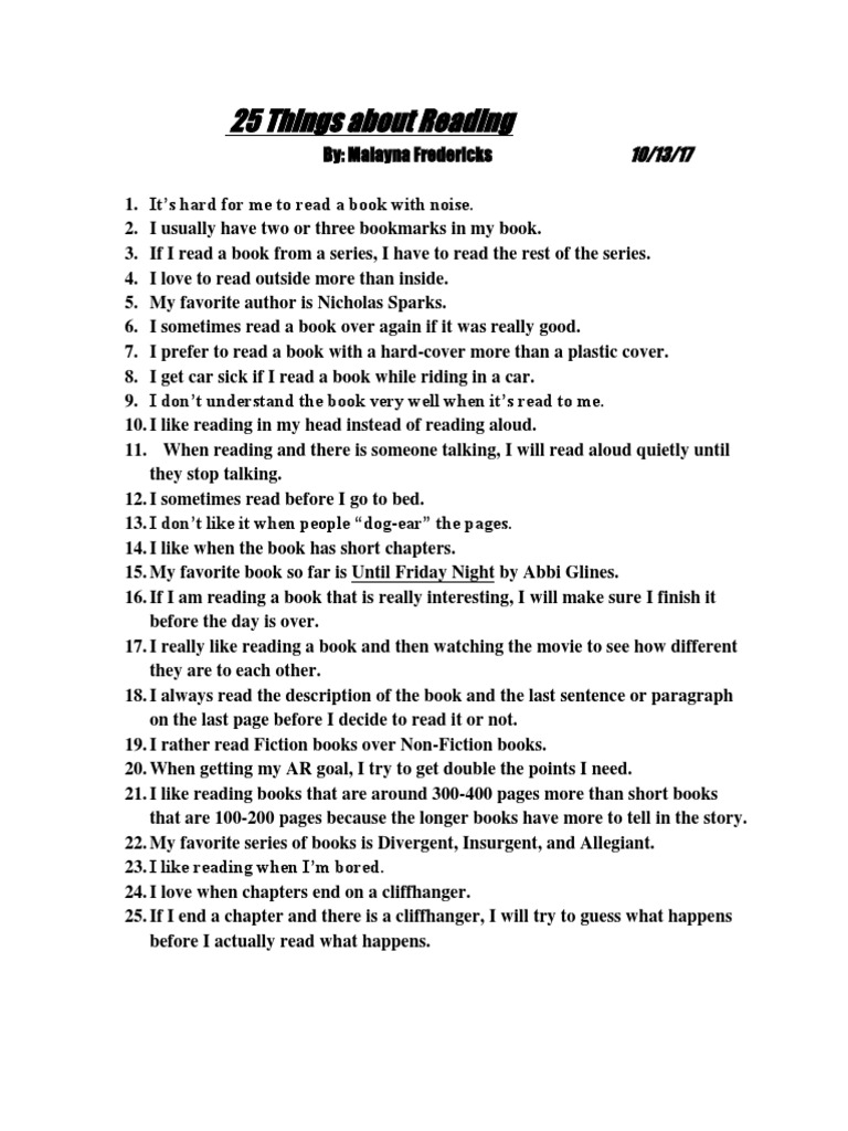 25 Reading Things | PDF