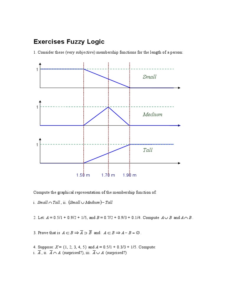 Exercises Fuzzy Logic | PDF