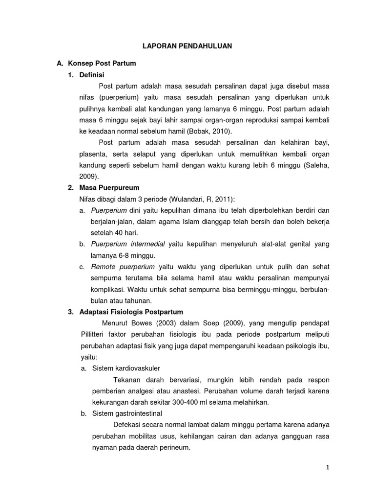 LP Postpartum Dengan Polihidramnion | PDF