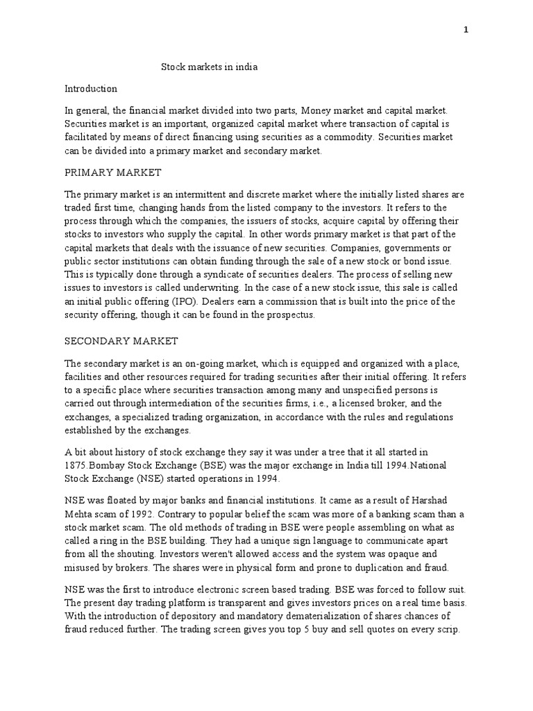 Share Market | PDF | Financial Markets | Securities (Finance)