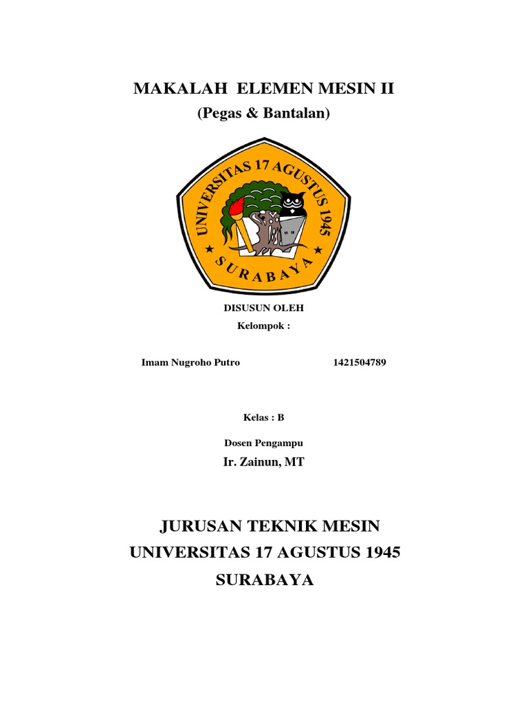 Pegas dan Bantalan dalam Elemen Mesin | PDF