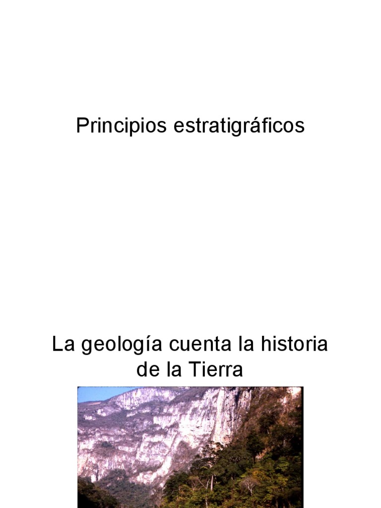 Principios Estratigráficos PDF | PDF | Escala de tiempo geológico | Ciencias de la Tierra