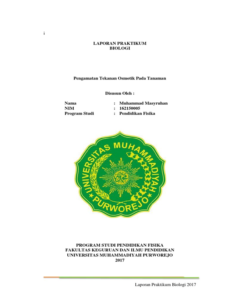Laporan Praktikum Plasmolisis Dan Krenasi – Beinyu.com