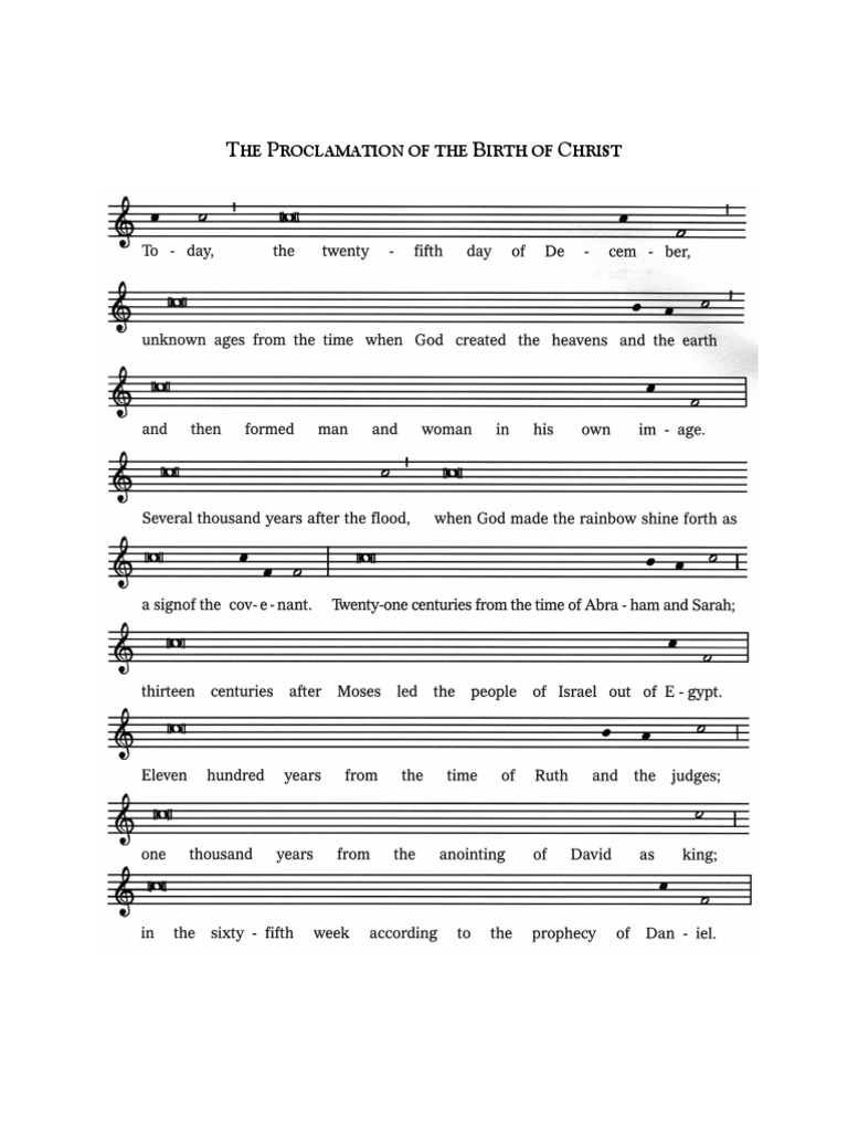 The Birth of Christ Proclamation | PDF